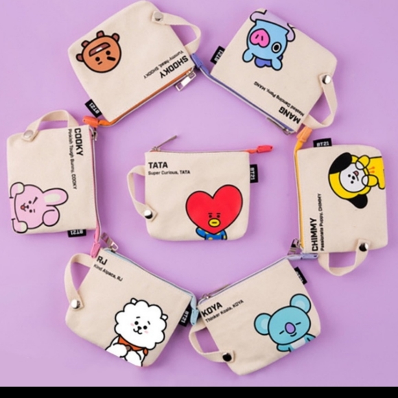 BT21xKUMHONG | Accessories | Sold Out Bt2 Canvas Pouch | Poshmark